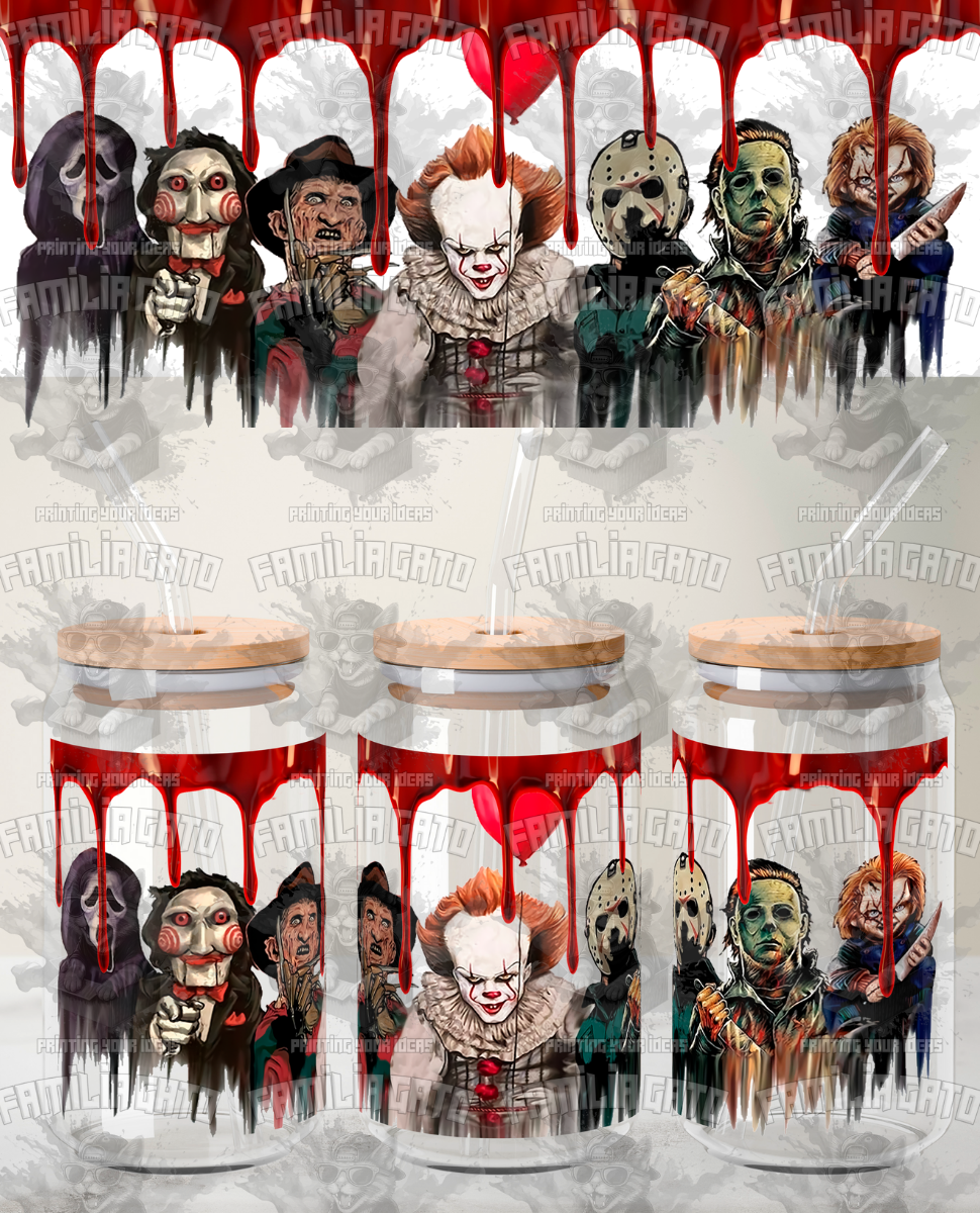Glass Can Horror Movie #17 UVDTF – Familia Gato